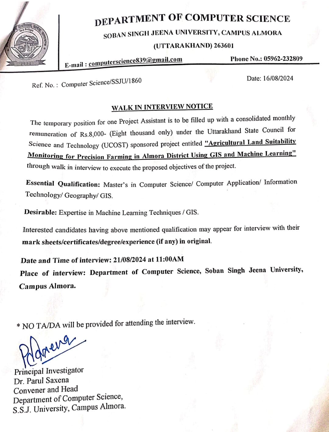 Soban Singh Jeena University, Almora